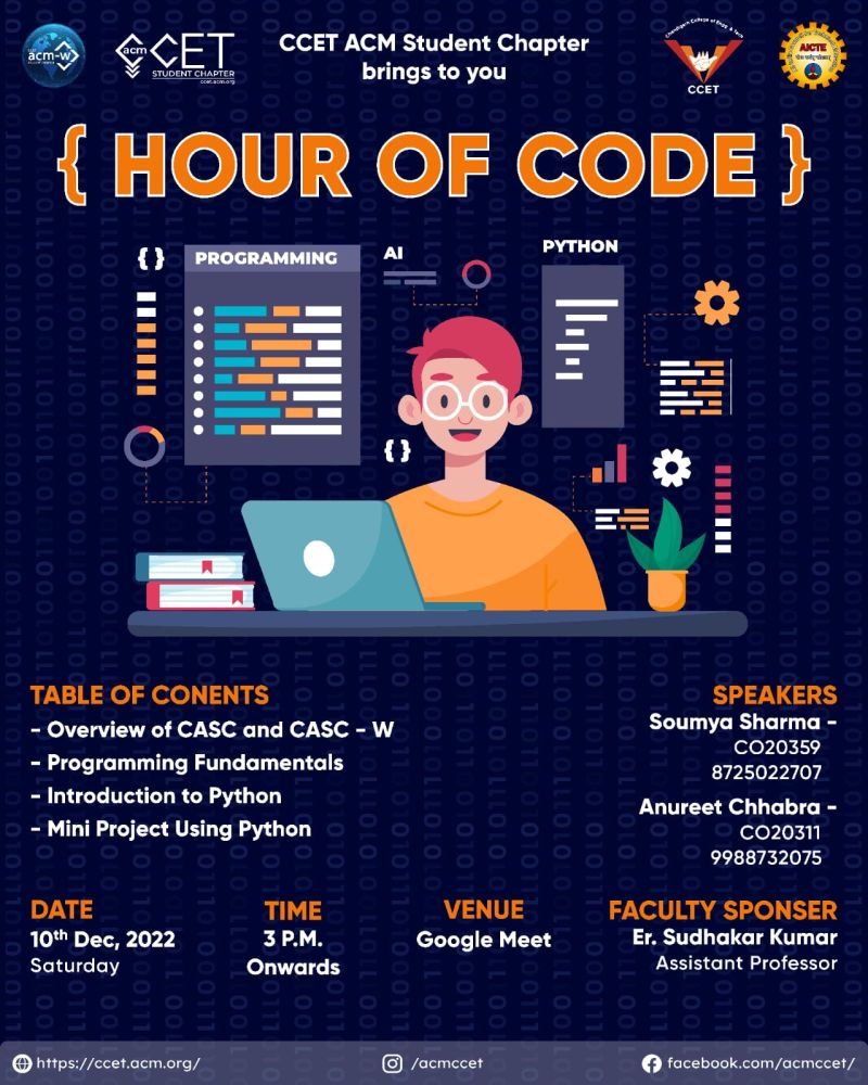 CCET ACM-W Student Chapter posted on LinkedIn CCET ACM-W Student Chapter posted on LinkedIn