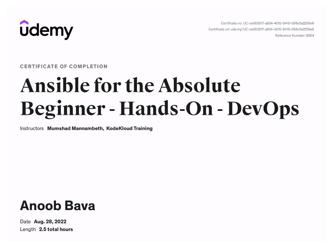 Anoob Bava on LinkedIn: #ansible #automation #devops Anoob Bava on LinkedIn: #ansible #automation #devops