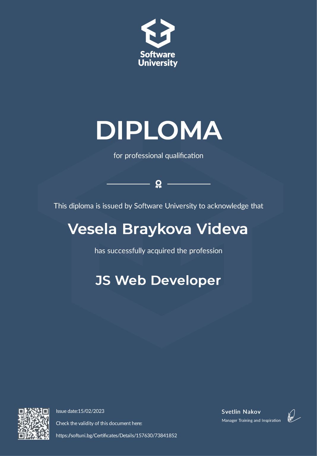 Vesela Videva on LinkedIn: It was a great journey! From July 2020 till ... Vesela Videva on LinkedIn: It was a great journey! From July 2020 till ...