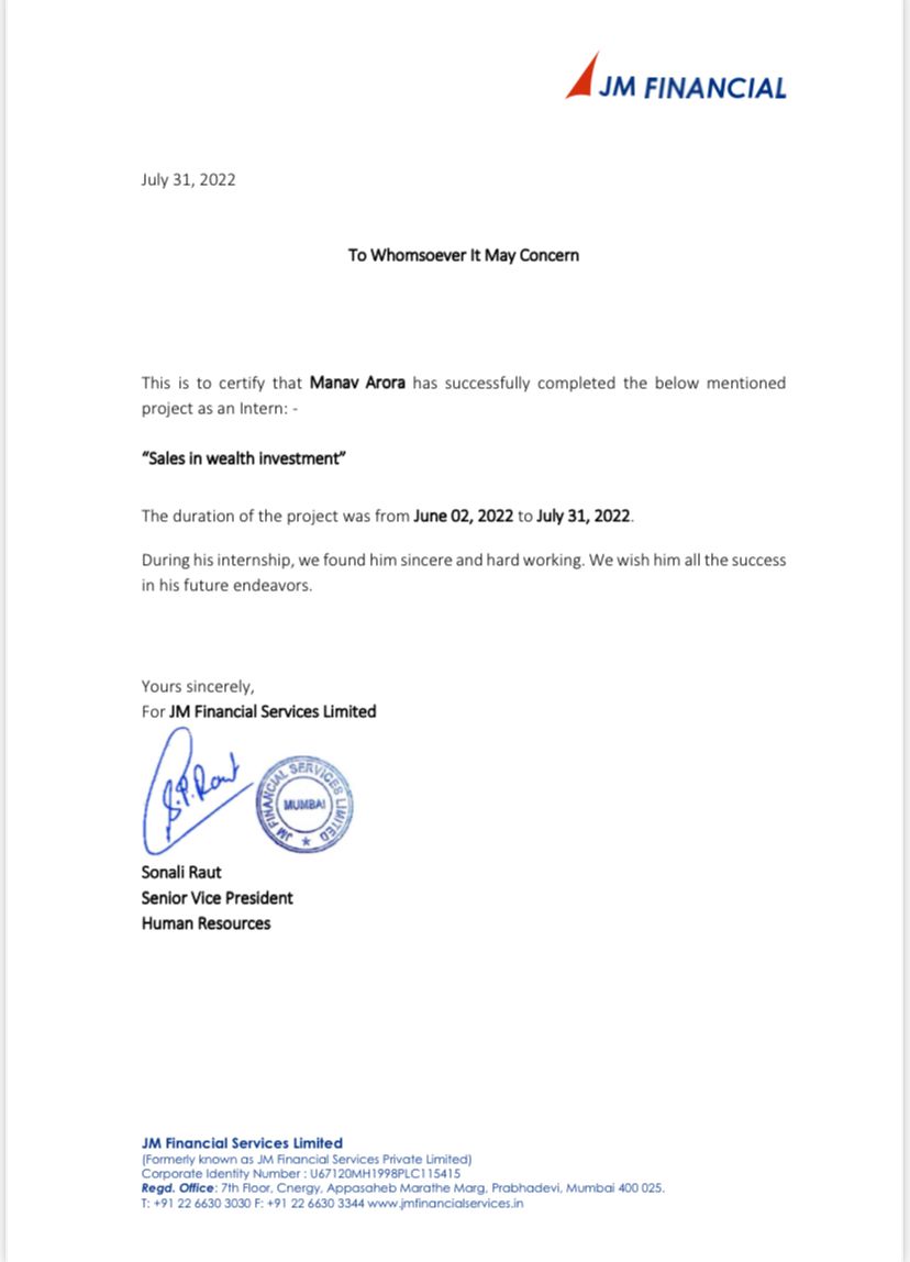Manav Arora on LinkedIn: #experience #internship #learning Manav Arora on LinkedIn: #experience #internship #learning