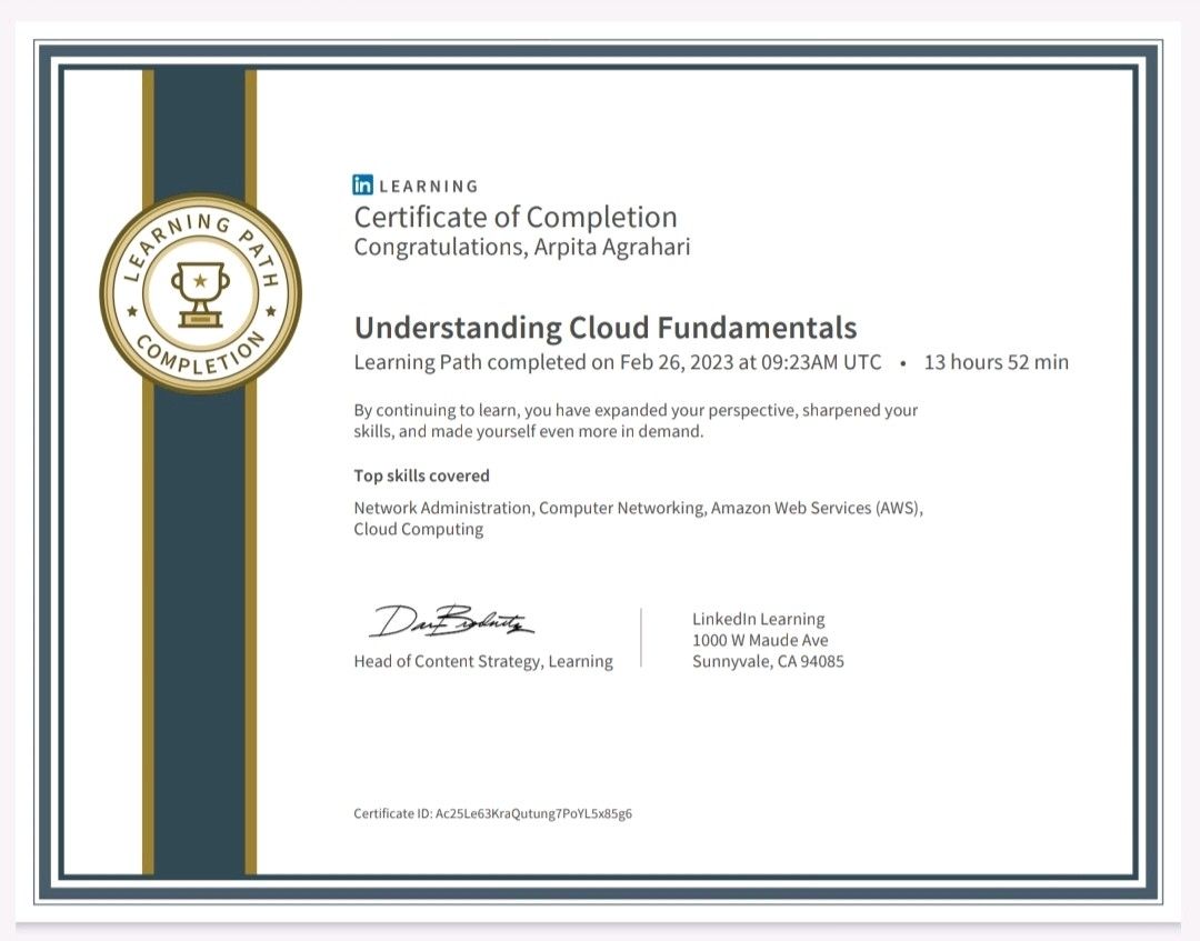 Arpita Agrahari on LinkedIn: #linkedinlearning #computerengineering # ... Arpita Agrahari on LinkedIn: #linkedinlearning #computerengineering # ...