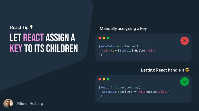 Simon Høiberg on LinkedIn: React Tip 💡 You can use 'React.Children ... Simon Høiberg on LinkedIn: React Tip 💡 You can use 'React.Children ...