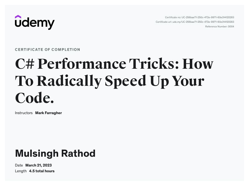 Mulsingh Rathore on LinkedIn: #csharp #performance #dotnet #microsoft # ... Mulsingh Rathore on LinkedIn: #csharp #performance #dotnet #microsoft # ...
