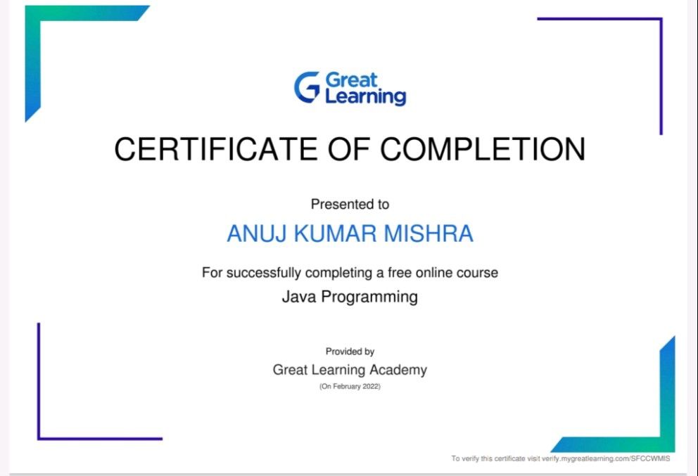 Er. Anuj Kumar Mishra on LinkedIn: #java #programming Er. Anuj Kumar Mishra on LinkedIn: #java #programming