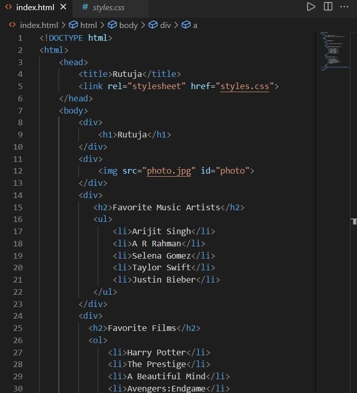 Rutuja Wayigankar on LinkedIn: #day3 #html #css #webdevelopment Rutuja Wayigankar on LinkedIn: #day3 #html #css #webdevelopment