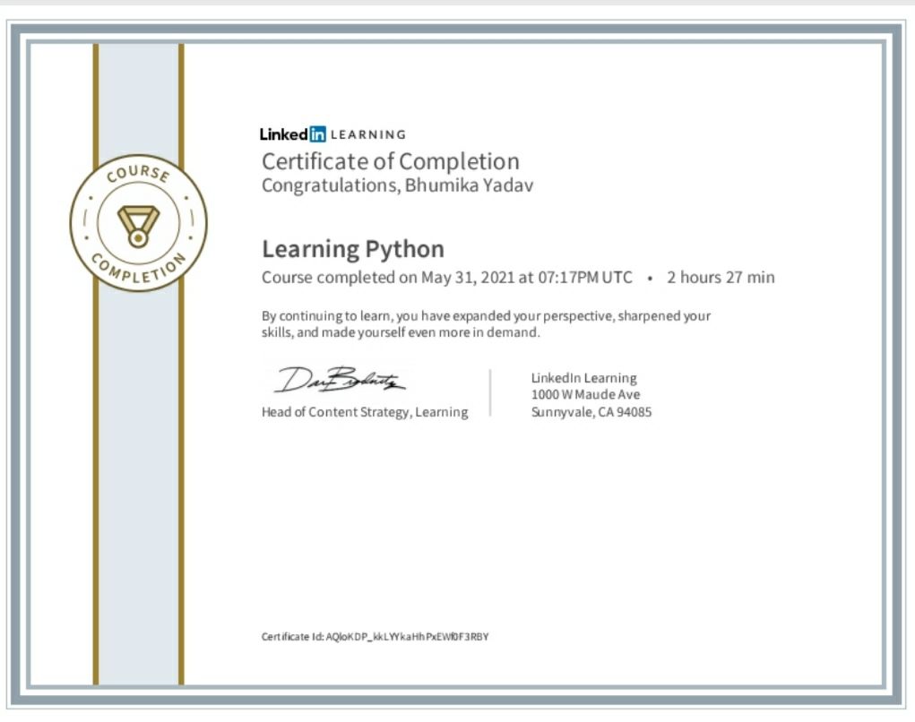 Bhumika Yadav on LinkedIn: #python #programming #linkedin #javascript # ... Bhumika Yadav on LinkedIn: #python #programming #linkedin #javascript # ...
