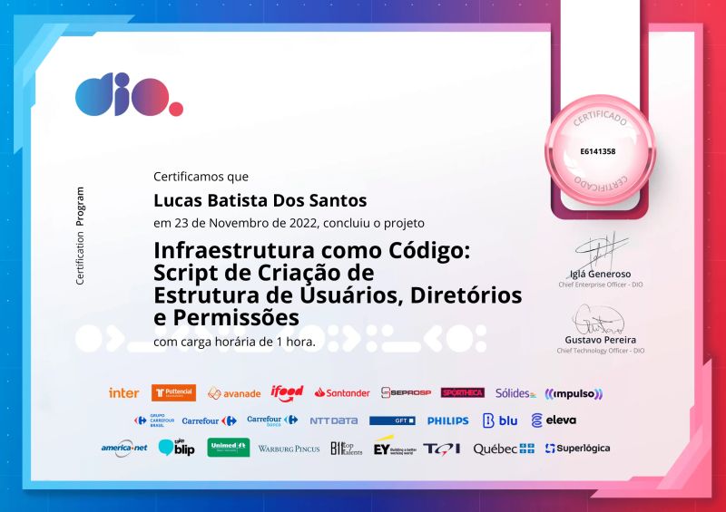 Muito aprendizado sobre Linux e Docker, junto com a DIO e Denilson ... Muito aprendizado sobre Linux e Docker, junto com a DIO e Denilson ...