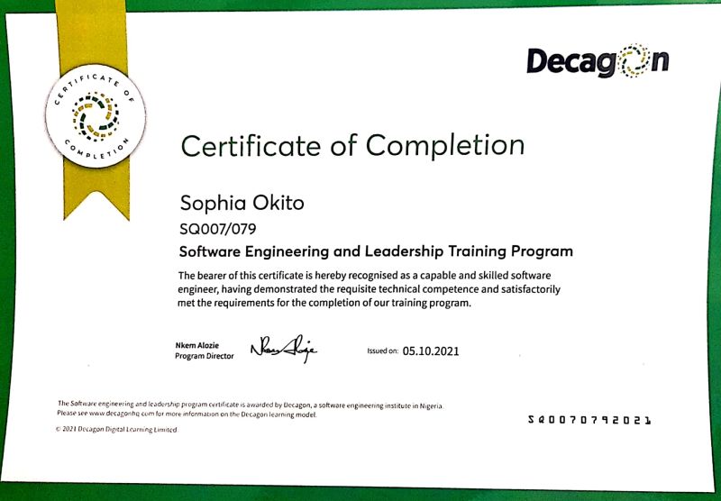 Sophia Okito on LinkedIn: #softwaredevelopement | 44 comments Sophia Okito on LinkedIn: #softwaredevelopement | 44 comments