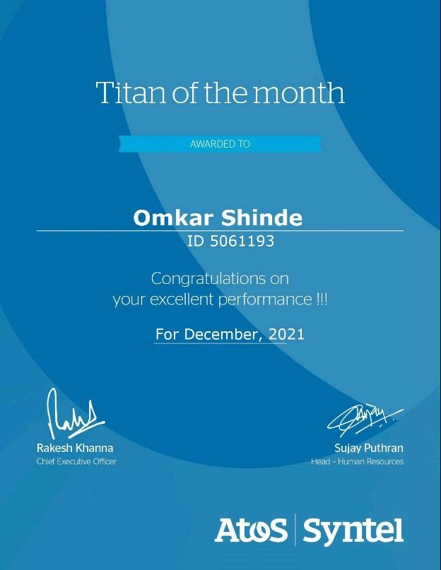 Omkar Shinde posted on LinkedIn Omkar Shinde posted on LinkedIn