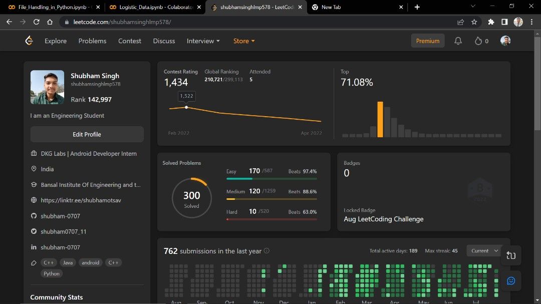 Shubham Singh on LinkedIn: #problemsolving #leetcode #dsa | 11 comments Shubham Singh on LinkedIn: #problemsolving #leetcode #dsa | 11 comments