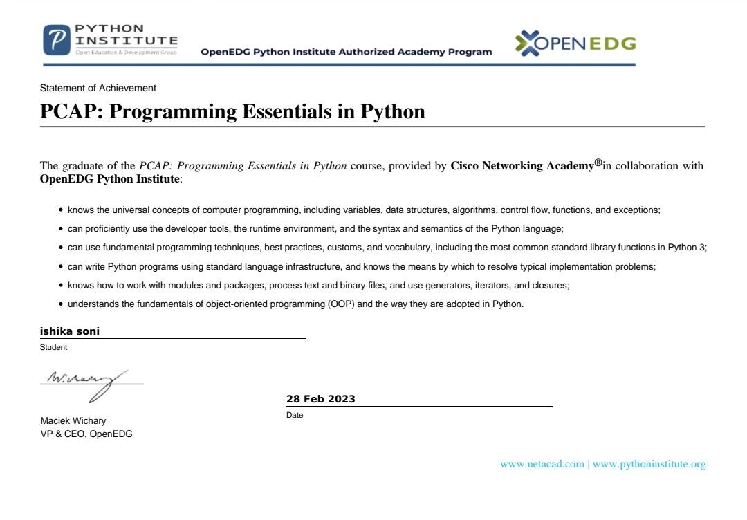 Ishika Soni on LinkedIn: #pythonprogramming #python #pythonlearning # ... Ishika Soni on LinkedIn: #pythonprogramming #python #pythonlearning # ...