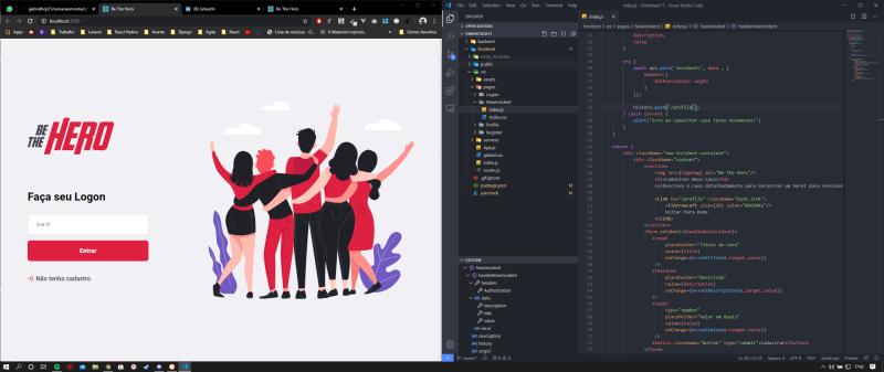 Semana Omnistack 11.0 em andamento, desenvolvimento de uma aplicação ... Semana Omnistack 11.0 em andamento, desenvolvimento de uma aplicação ...