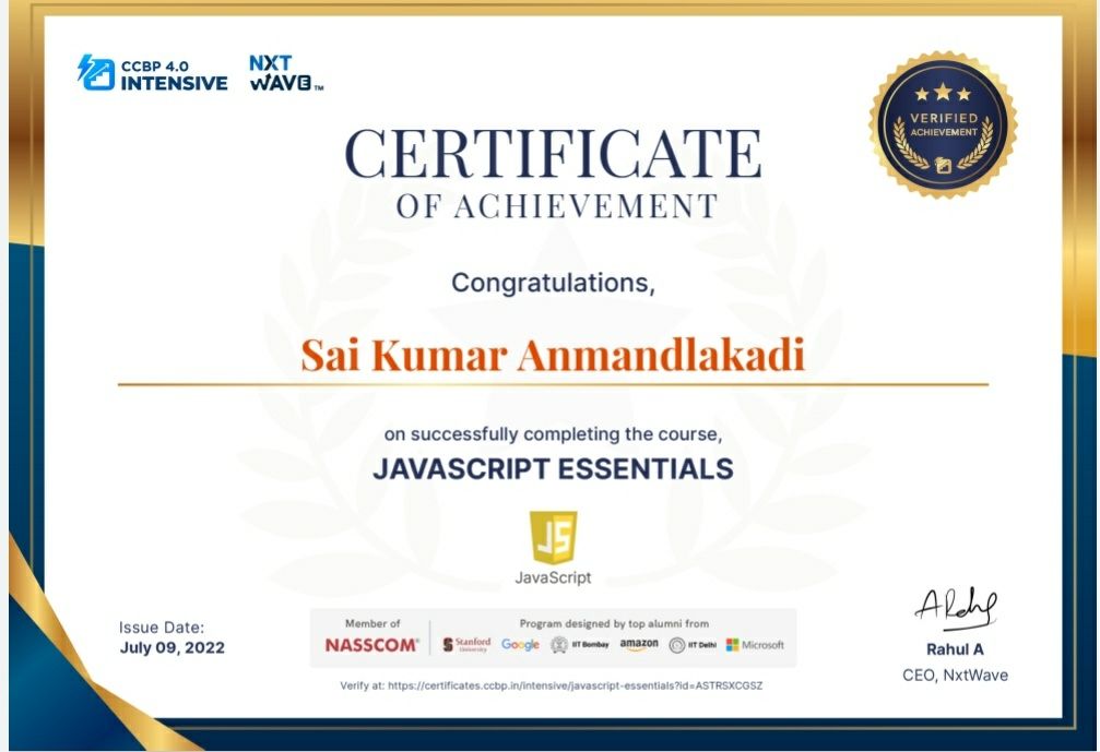 Sai Anmandlakadi on LinkedIn: #nxtwave #nxtwave #javascript #cssflexbox ... Sai Anmandlakadi on LinkedIn: #nxtwave #nxtwave #javascript #cssflexbox ...