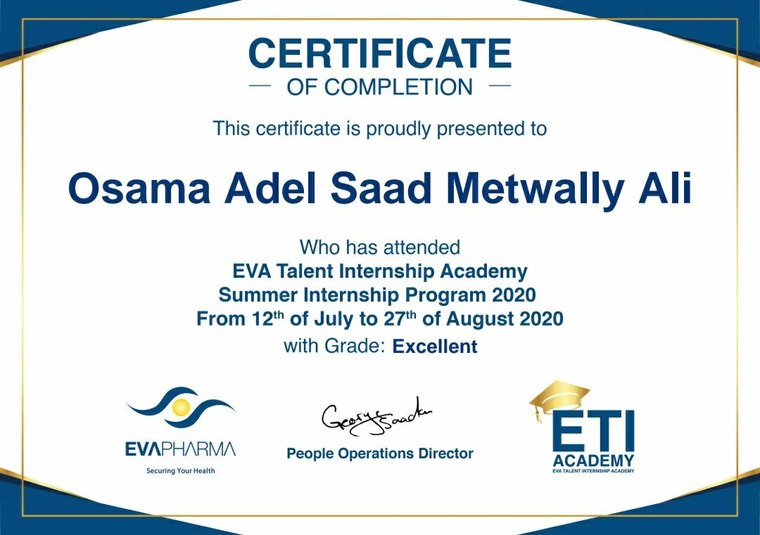Osama Adel on LinkedIn: #evapharma #internship Osama Adel on LinkedIn: #evapharma #internship