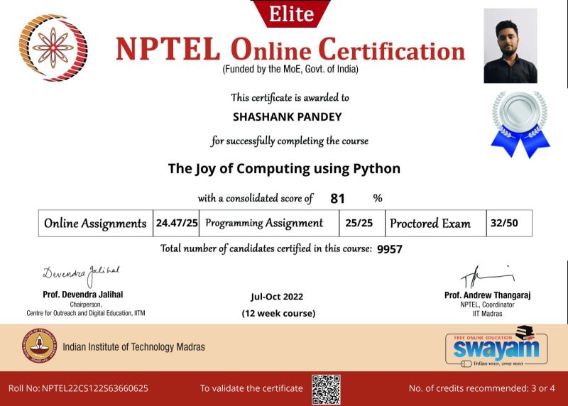 Shashank Pandey on LinkedIn: #nptel #python Shashank Pandey on LinkedIn: #nptel #python
