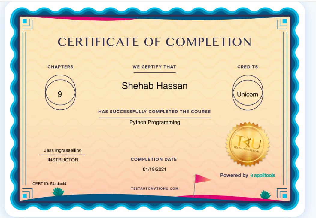 Shehab Hassan on LinkedIn: #python #pythonprogramming #applitools Shehab Hassan on LinkedIn: #python #pythonprogramming #applitools