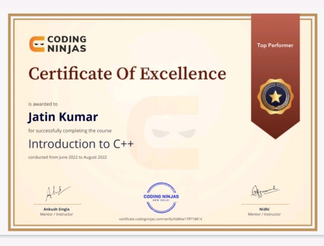 Jatin Kumar on LinkedIn: #codingninjas #cplusplus # ... Jatin Kumar on LinkedIn: #codingninjas #cplusplus # ...