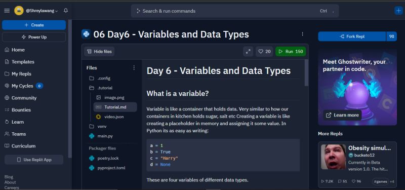Shrey Lawang on LinkedIn: #100daysofcodechallenge #python #learn ... Shrey Lawang on LinkedIn: #100daysofcodechallenge #python #learn ...
