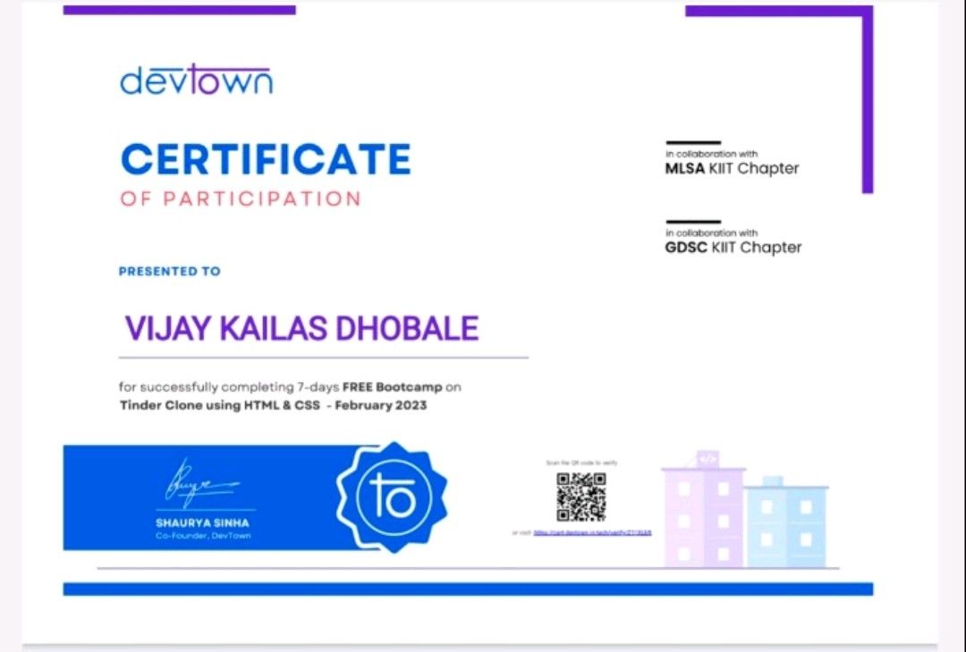 Vijay Dhobale on LinkedIn: #html #css #devtown Vijay Dhobale on LinkedIn: #html #css #devtown
