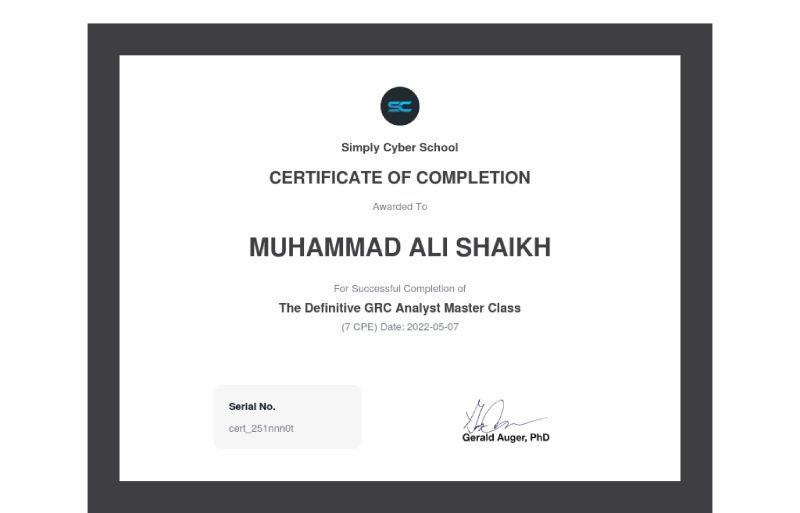 Muhammad Ali Shaikh - CISA on LinkedIn: #grc Muhammad Ali Shaikh - CISA on LinkedIn: #grc