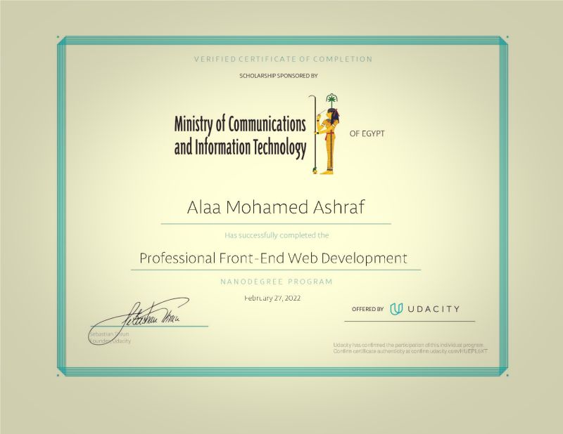 Alaa Mohamed Ashraf on LinkedIn: #udacity #itida #egfwd #webdevelopment ... Alaa Mohamed Ashraf on LinkedIn: #udacity #itida #egfwd #webdevelopment ...
