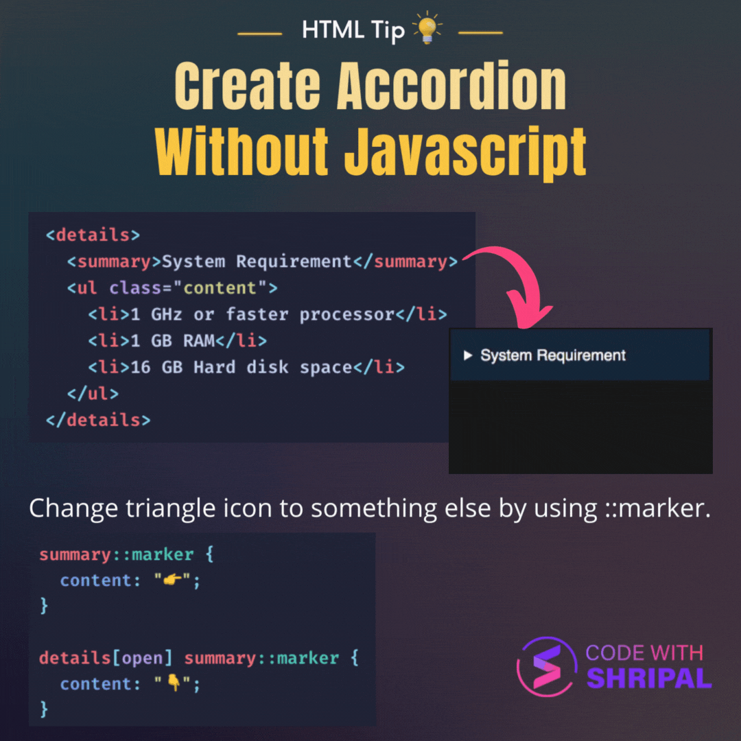 Shripal Soni on LinkedIn: #html #html5 #htmlcss #htmlcoding # ... Shripal Soni on LinkedIn: #html #html5 #htmlcss #htmlcoding # ...