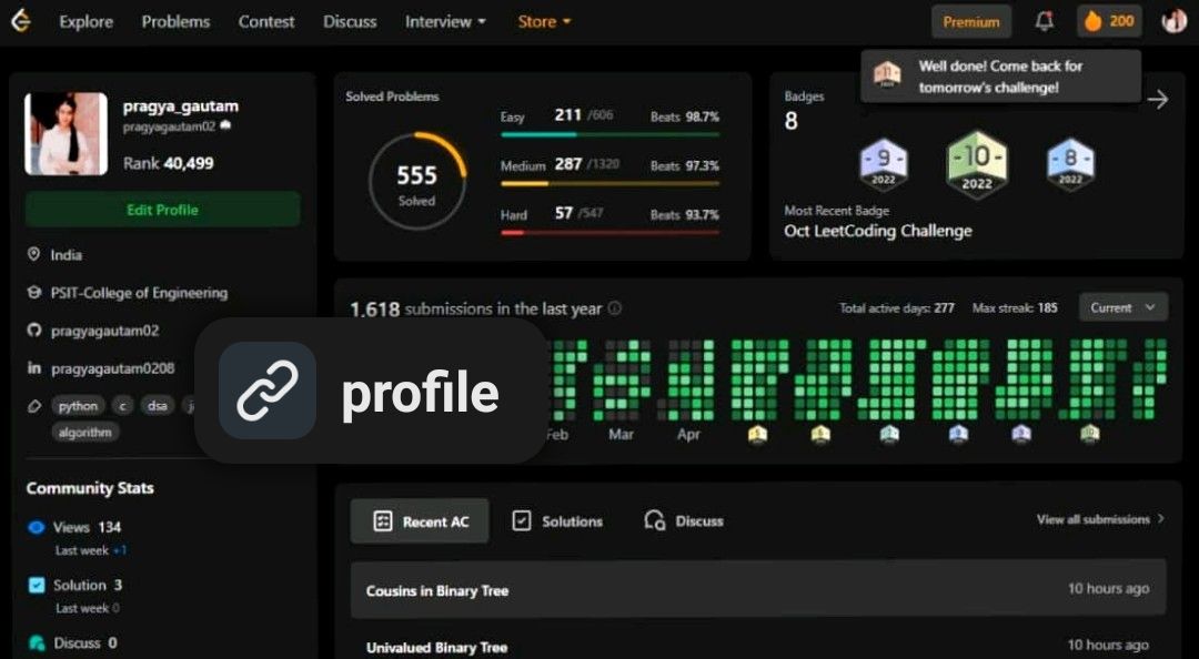 Pragya Gautam on LinkedIn: #coding #leetcode #consistency | 13 comments Pragya Gautam on LinkedIn: #coding #leetcode #consistency | 13 comments