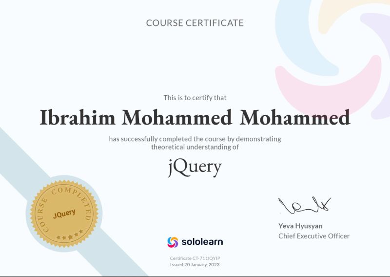 Ibrahim Mohammed on LinkedIn: #iti #sololearn #jquery Ibrahim Mohammed on LinkedIn: #iti #sololearn #jquery