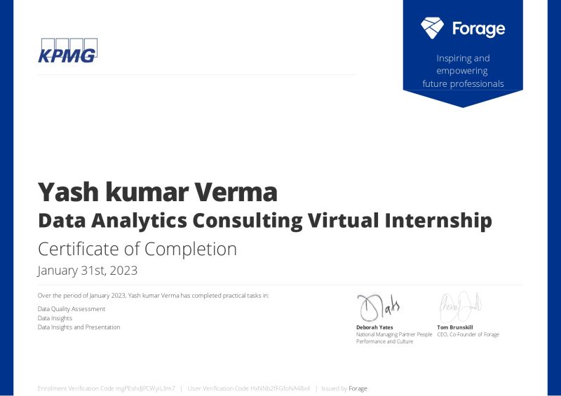 Yash Kumar Verma on LinkedIn: #data #dataanalytics #internship #quality ... Yash Kumar Verma on LinkedIn: #data #dataanalytics #internship #quality ...