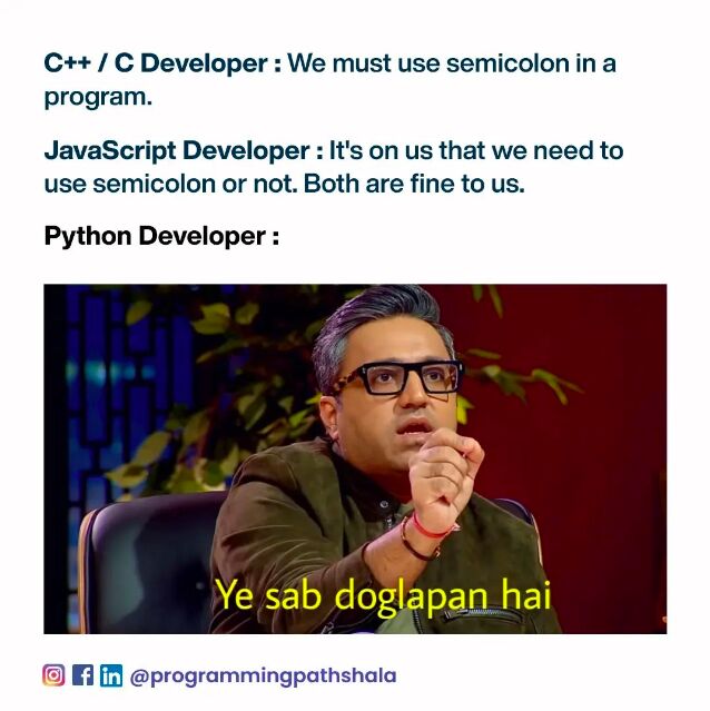 Programming Pathshala on LinkedIn: #codingisfun #codingmemes # ... Programming Pathshala on LinkedIn: #codingisfun #codingmemes # ...