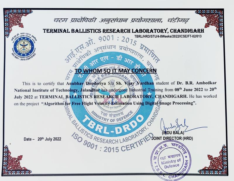 Anubhav Donderiya on LinkedIn: #drdo #researchanddevelopment #intern # ... Anubhav Donderiya on LinkedIn: #drdo #researchanddevelopment #intern # ...