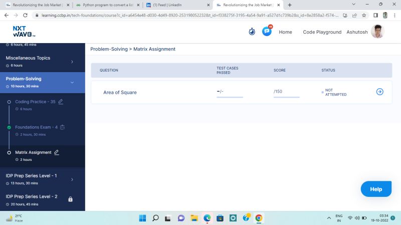 Ashutosh Bhatt on LinkedIn: #day47 #50daysofcodechallenge #nxtwave # ... Ashutosh Bhatt on LinkedIn: #day47 #50daysofcodechallenge #nxtwave # ...