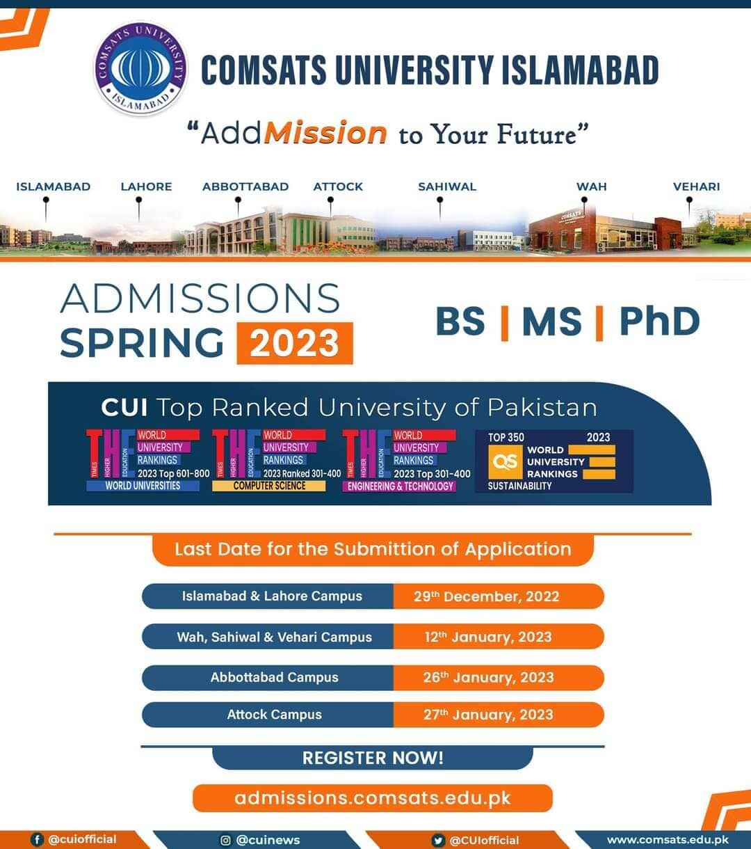 COMSATS University Islamabad, Lahore Campus posted on LinkedIn COMSATS University Islamabad, Lahore Campus posted on LinkedIn