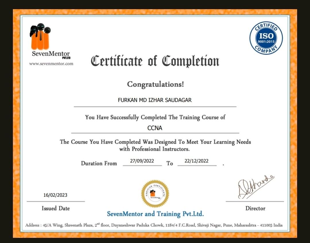 Furkan Saudagar on LinkedIn: SevenMentor Pvt Ltd Furkan Saudagar on LinkedIn: SevenMentor Pvt Ltd