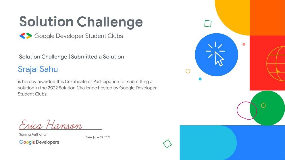 Srajal Sahu on LinkedIn: #googledeveloperstudentclubs Srajal Sahu on LinkedIn: #googledeveloperstudentclubs
