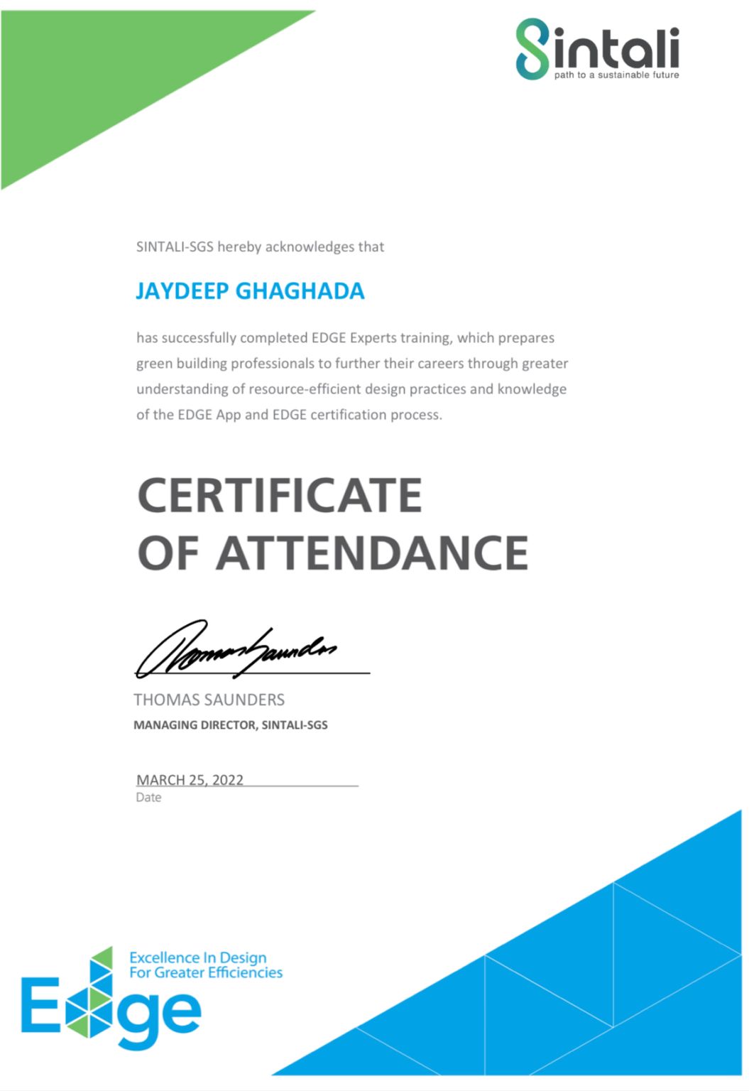 Jaydeep Ghaghada on LinkedIn: Excited to have completed the IFC EDGE ... Jaydeep Ghaghada on LinkedIn: Excited to have completed the IFC EDGE ...