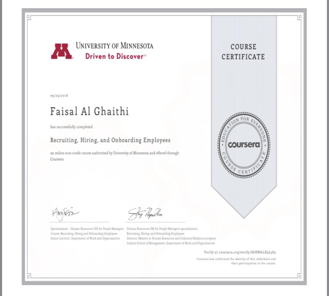 Faisal Al Ghaithi, Assoc. CIPD on LinkedIn: Today I have completed a ... Faisal Al Ghaithi, Assoc. CIPD on LinkedIn: Today I have completed a ...