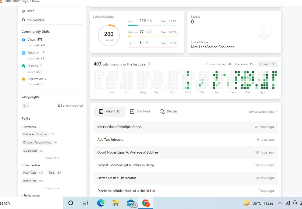Vibhoar Bajaj on LinkedIn: #leetcode #dsa #problemsolving Vibhoar Bajaj on LinkedIn: #leetcode #dsa #problemsolving