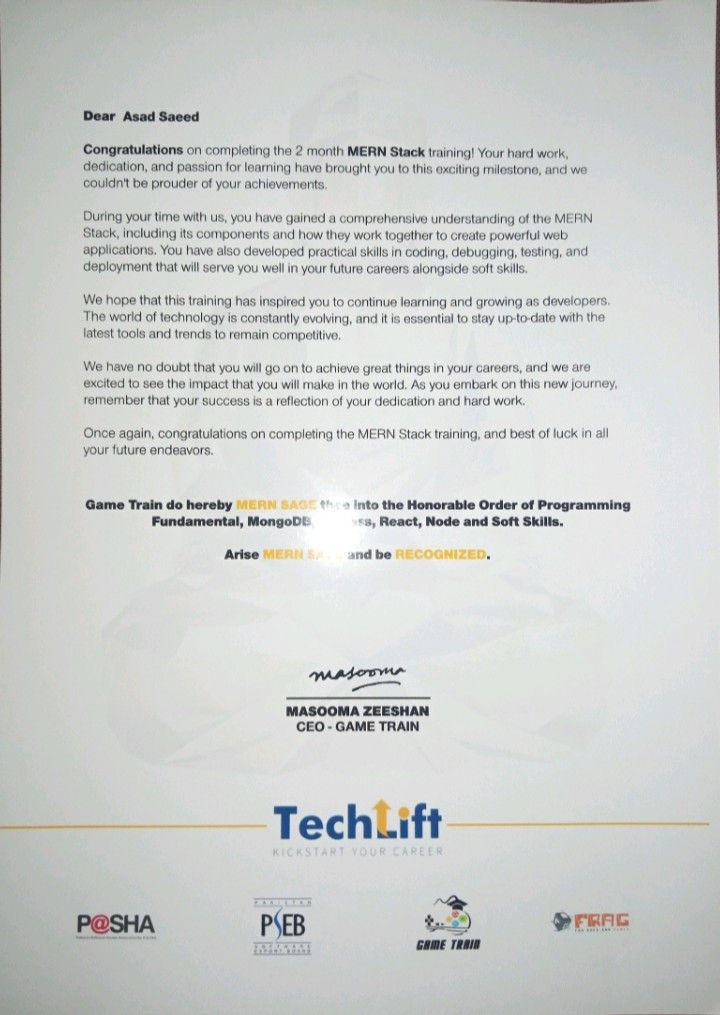 Asad Saeed on LinkedIn: #certificateofcompletion #development # ... Asad Saeed on LinkedIn: #certificateofcompletion #development # ...