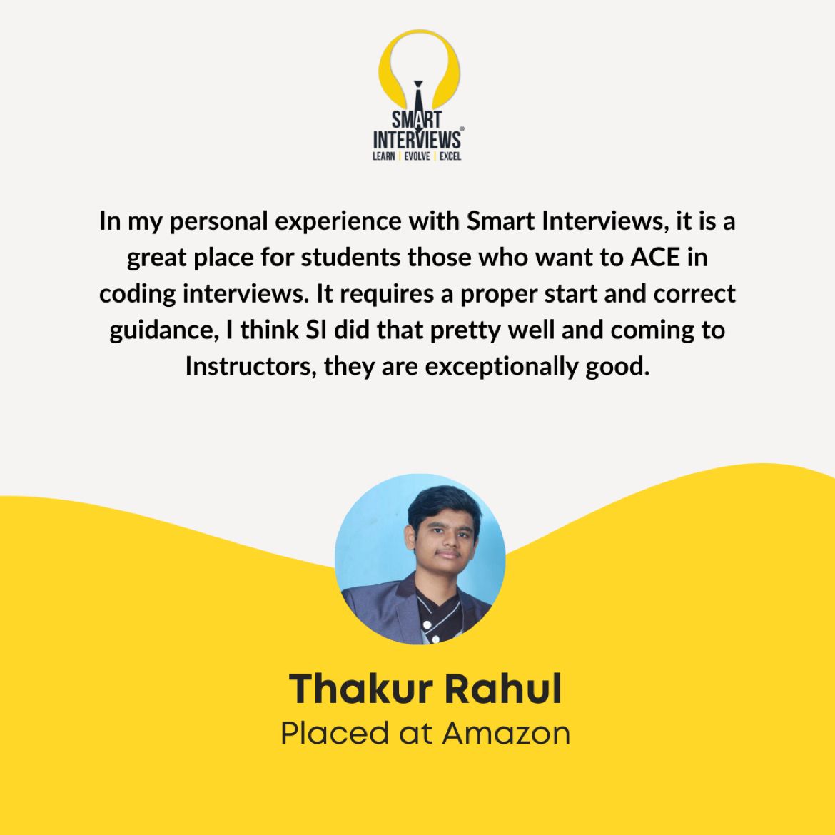 Smart Interviews on LinkedIn: #smartinterviews #placements #smartcoder ... Smart Interviews on LinkedIn: #smartinterviews #placements #smartcoder ...