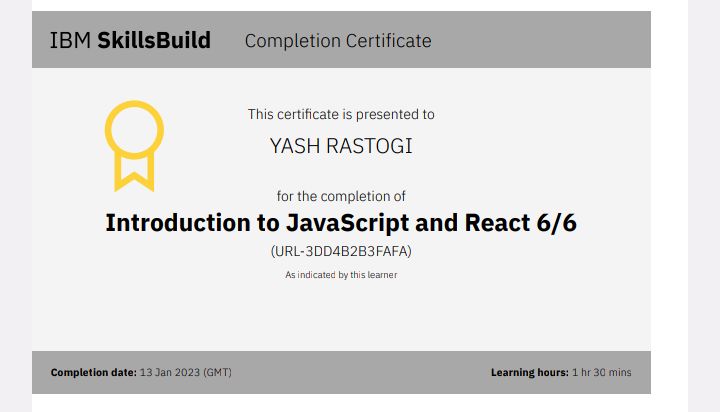 Yash Rastogi on LinkedIn: #hey #connections #ibm #ibmskillsbuild #react ... Yash Rastogi on LinkedIn: #hey #connections #ibm #ibmskillsbuild #react ...