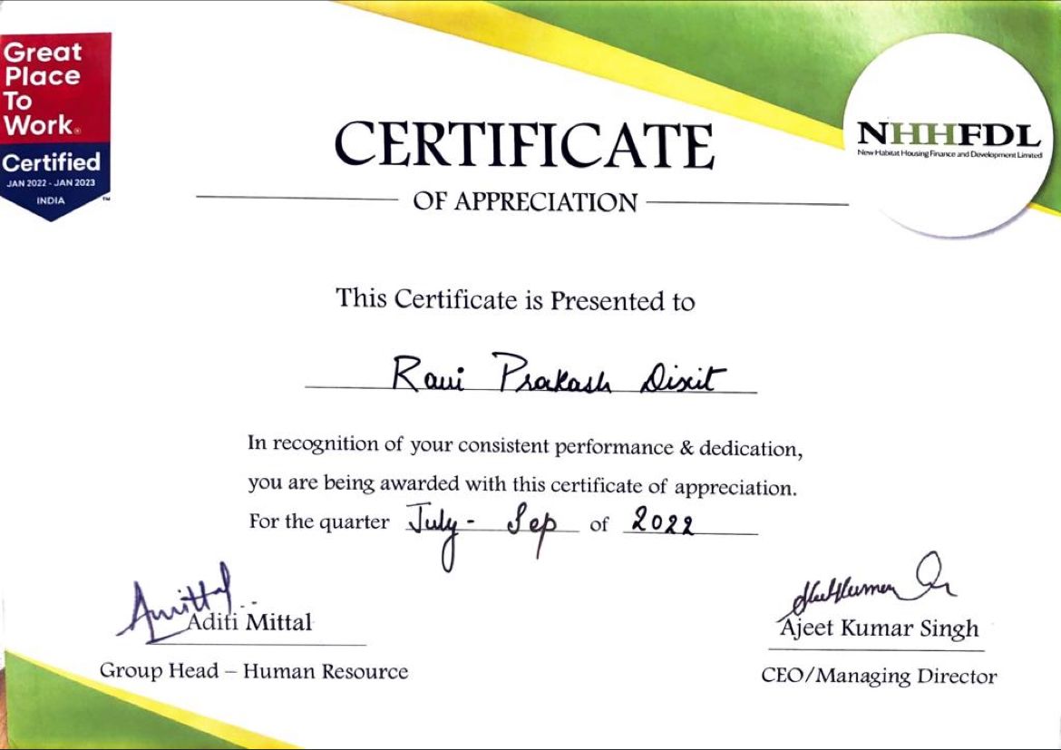RAVI DIXIT on LinkedIn: #appreciation RAVI DIXIT on LinkedIn: #appreciation