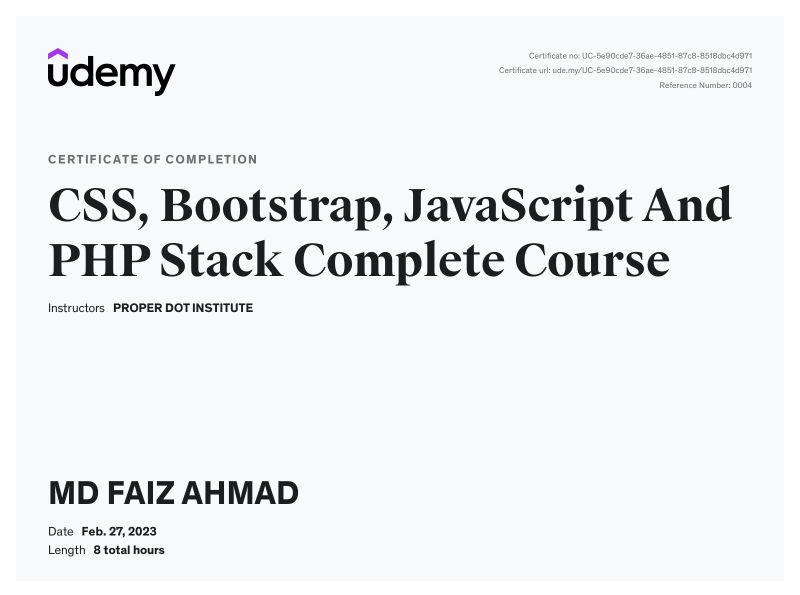 MD FAIZ AHMAD on LinkedIn: #udemy #udemycourse #css #javascripts # ... MD FAIZ AHMAD on LinkedIn: #udemy #udemycourse #css #javascripts # ...
