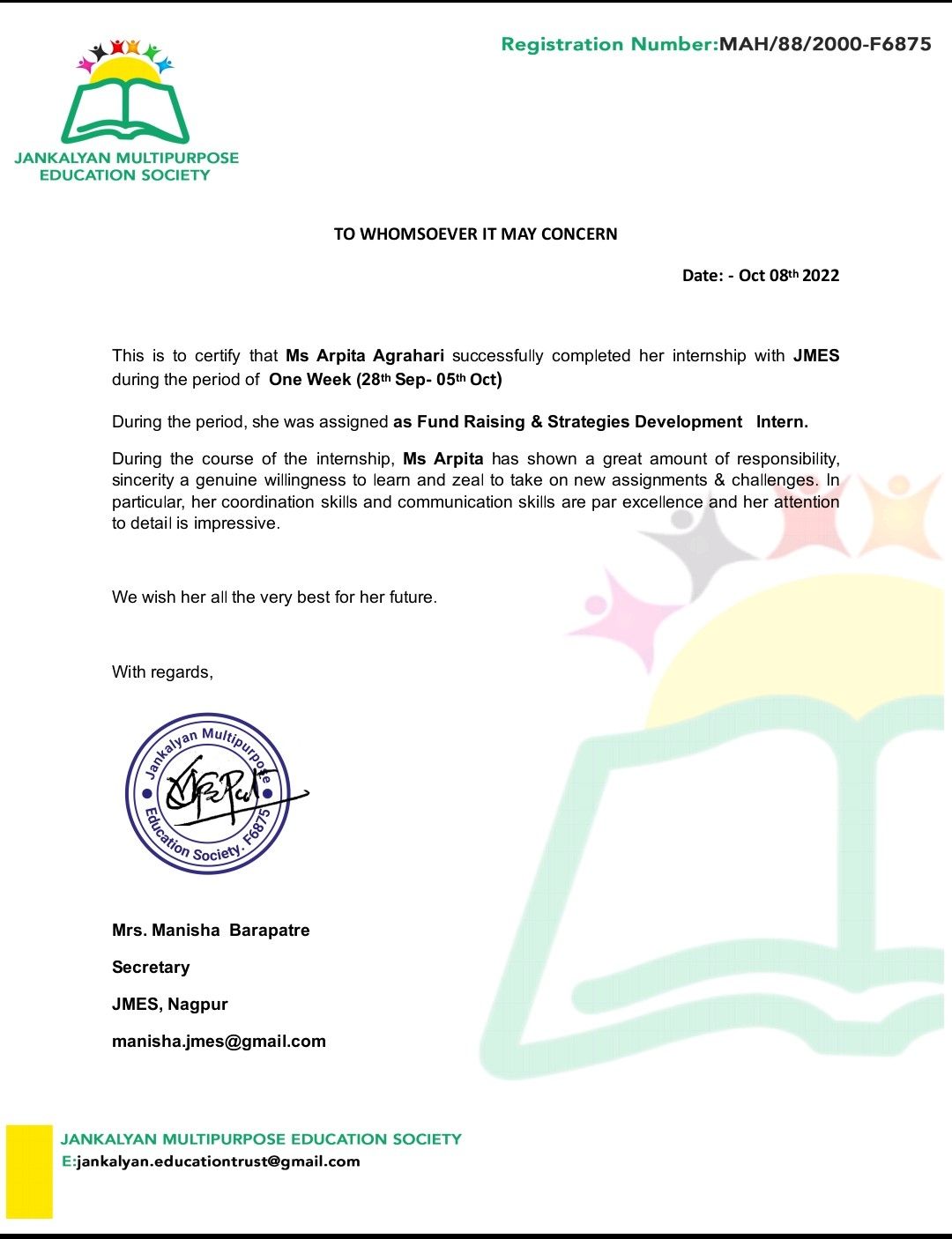 Arpita Agrahari on LinkedIn: #work #education #internship #fundraising ... Arpita Agrahari on LinkedIn: #work #education #internship #fundraising ...