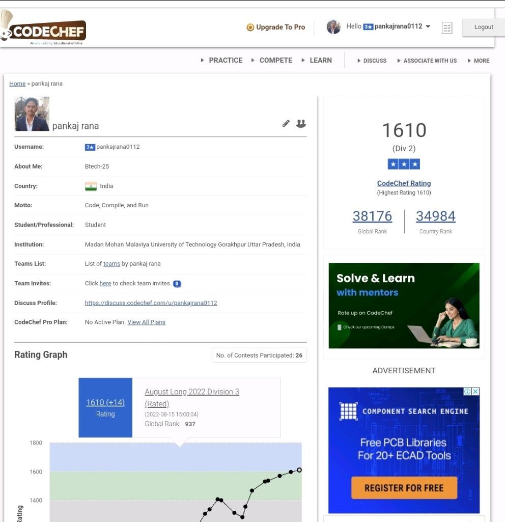 Pankaj Rana on LinkedIn: #codechef #coder Pankaj Rana on LinkedIn: #codechef #coder