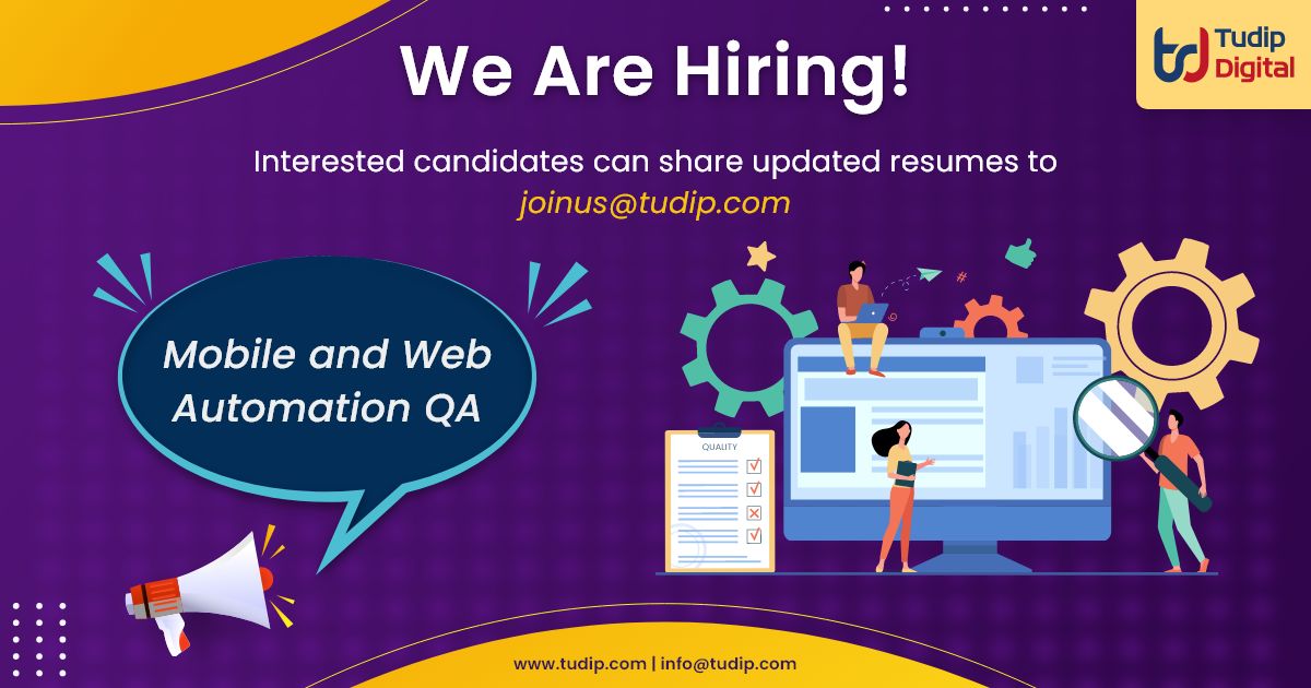 Tudip Technologies on LinkedIn: #qaautomation #qa #webapplicationtester ... Tudip Technologies on LinkedIn: #qaautomation #qa #webapplicationtester ...