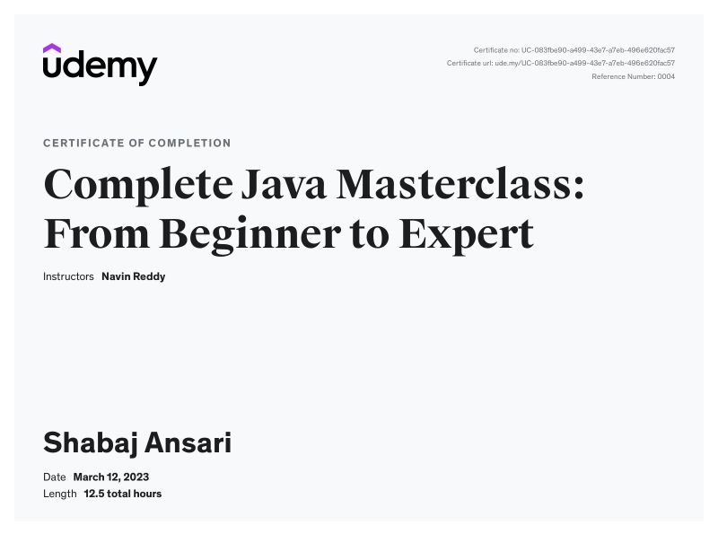 Shabaj Ansari on LinkedIn: #javaprogramming #udemycourse # ... Shabaj Ansari on LinkedIn: #javaprogramming #udemycourse # ...