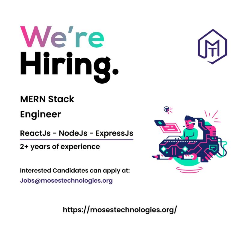 Moses Technologies Pvt Ltd on LinkedIn: #reactjs #nodejs #team #jobs # ... Moses Technologies Pvt Ltd on LinkedIn: #reactjs #nodejs #team #jobs # ...