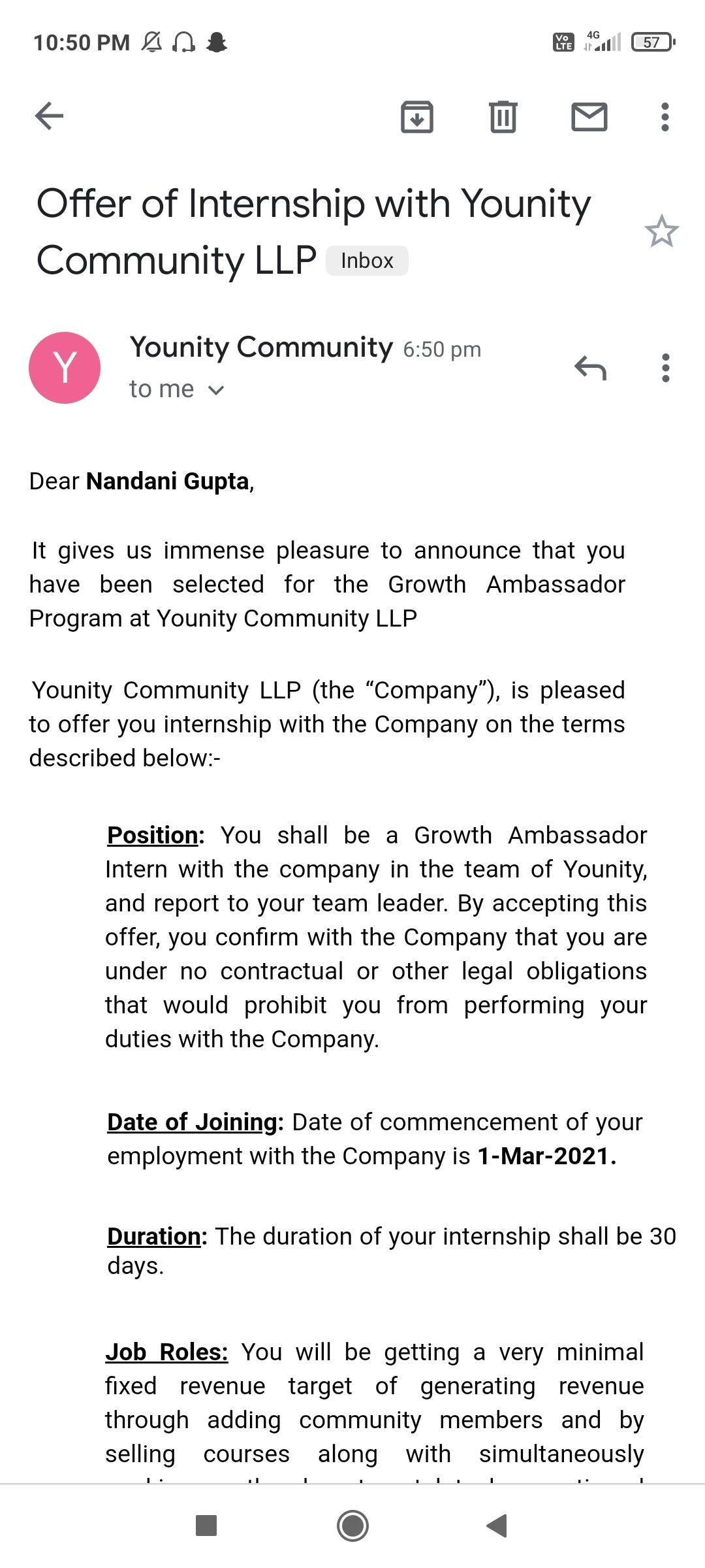 Nandani Gupta on LinkedIn: #internshipdiaries Nandani Gupta on LinkedIn: #internshipdiaries