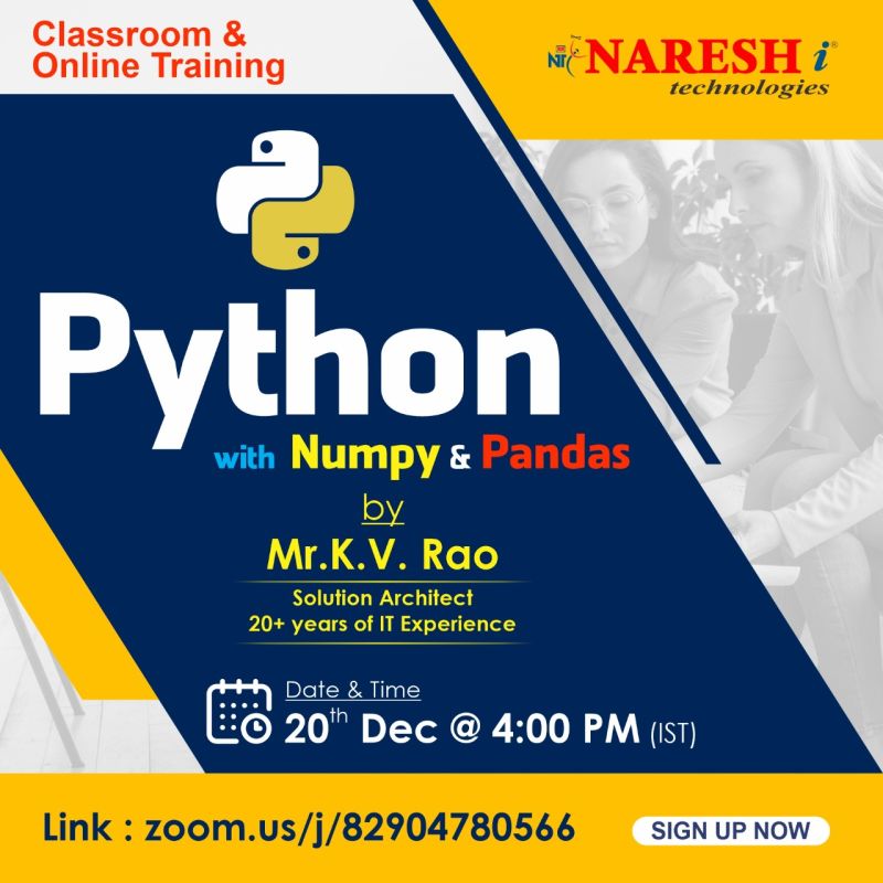 Naresh IT on LinkedIn: #python #numpy #pandas #course #software # ... Naresh IT on LinkedIn: #python #numpy #pandas #course #software # ...